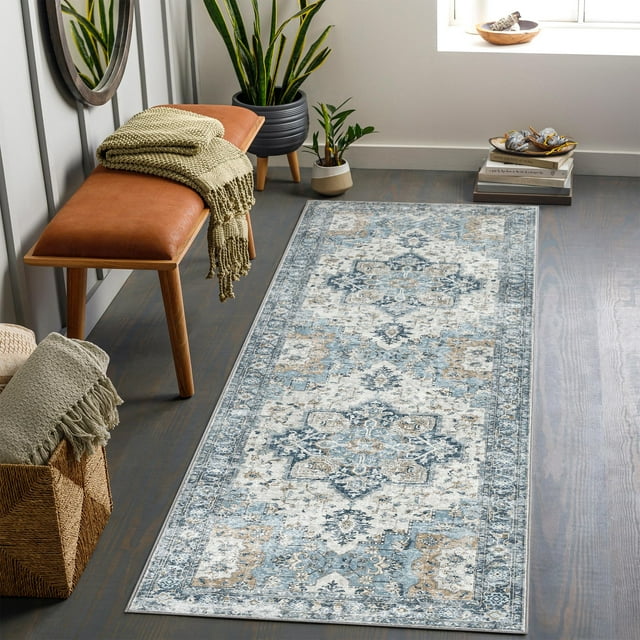 KUETH Modern Area Rug 2x7 Non Slip Hallway Runner Rug, Low Pile Machine ...