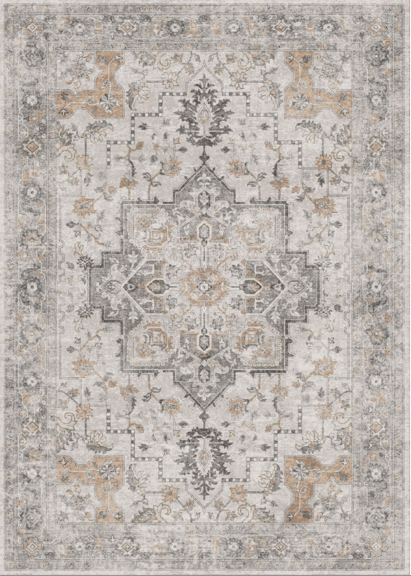 KUETH Modern Area Rug 2x7 Non Slip Hallway Runner Rug, Low Pile Machine ...