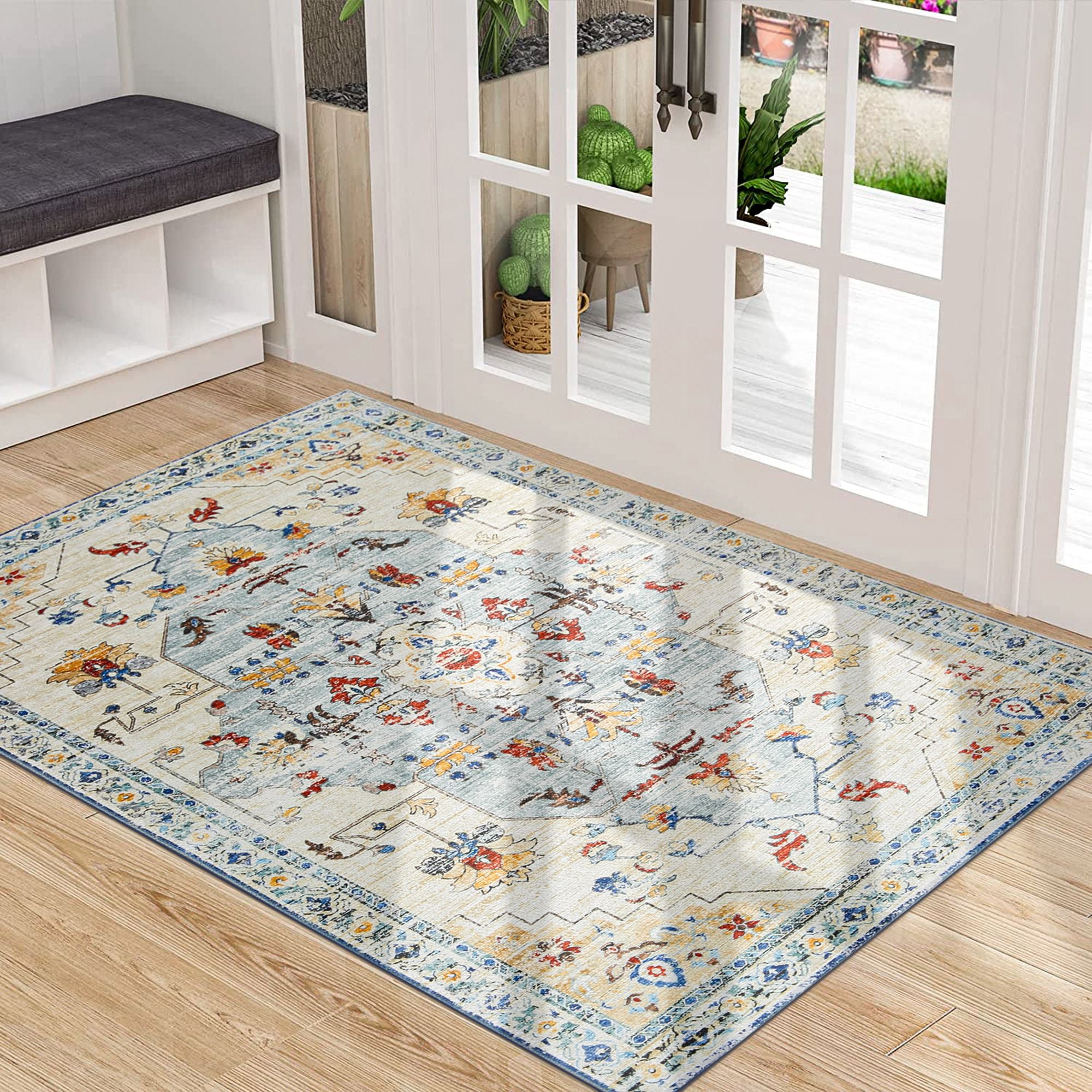 KUETH Outdoor Door Mat, Non-slip and Absorbent Entrance Welcome Mat ...