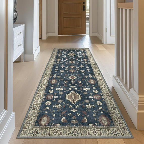 KUETH Runner Rug 2x5 Machine Washable Rug Non Slip, Vintage Ultra Thin ...