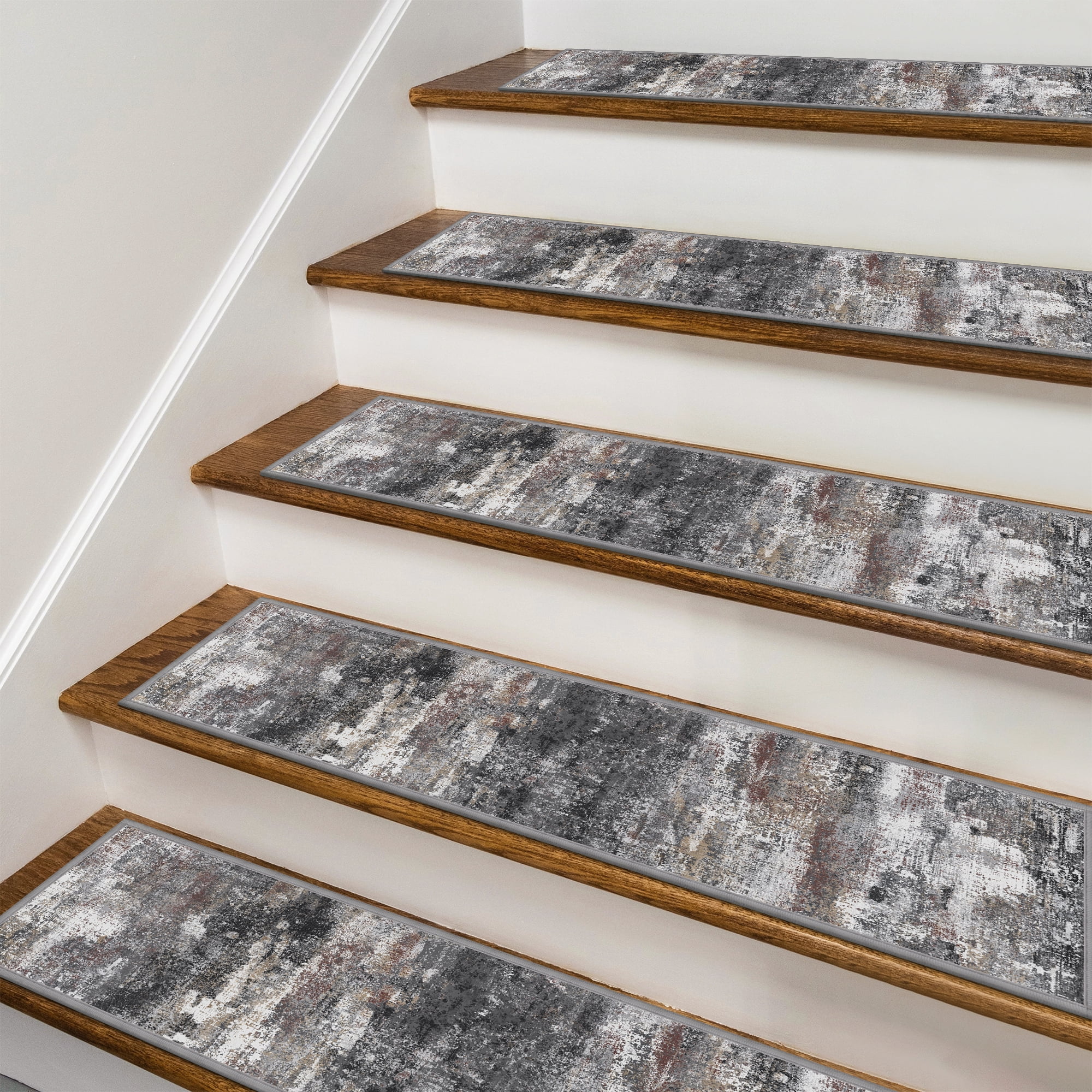 KUETH Stair Treads Non Slip 4 PCS, 8" X 30" Edging Stair Runner for ...