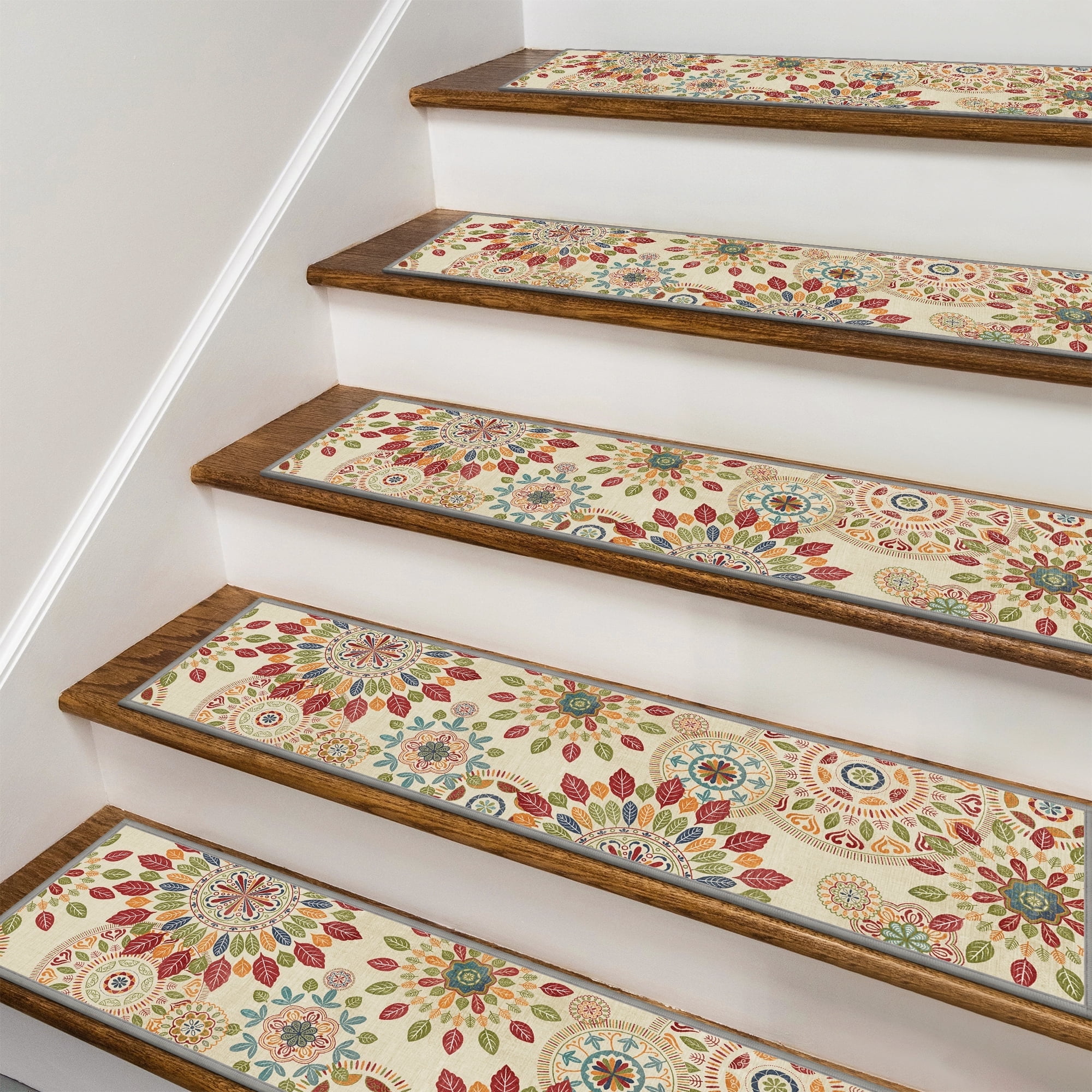 KUETH Stair Treads Non Slip 4 PCS, 8" X 30" Edging Stair Runner for ...