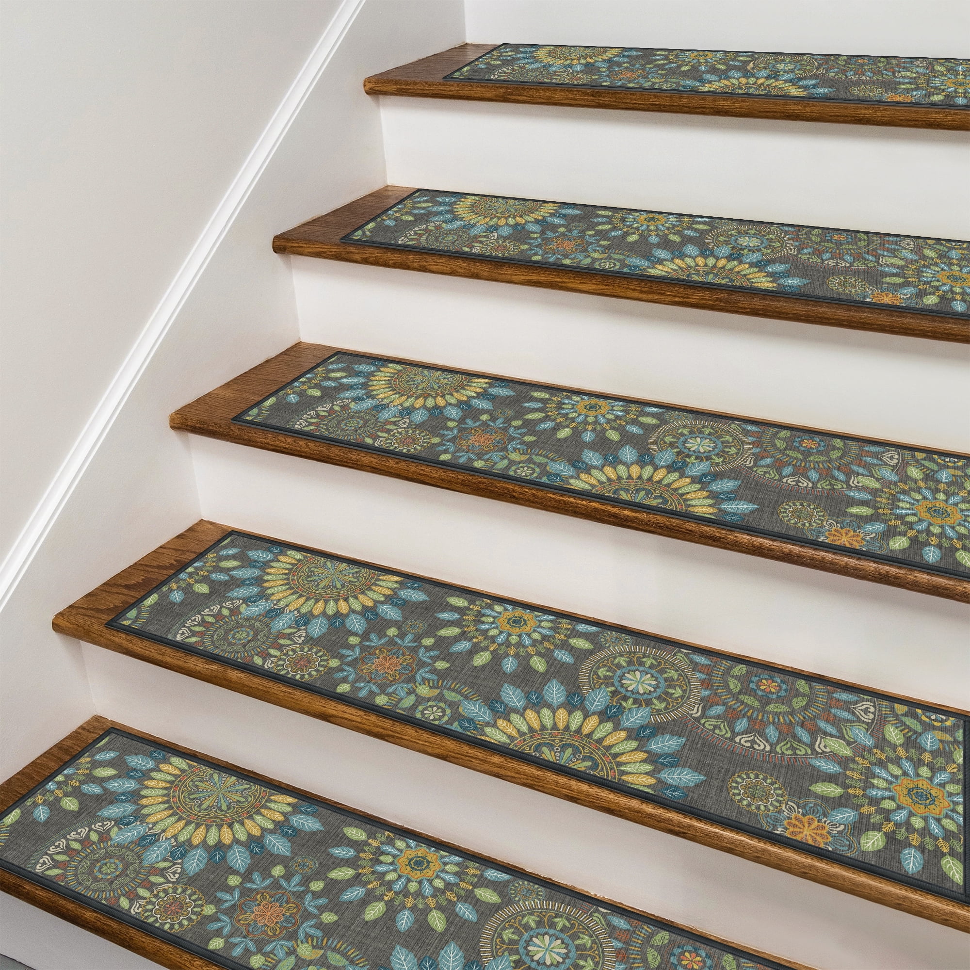 KUETH Stair Treads Non Slip 4 PCS, 8" X 30" Edging Stair Runner for ...