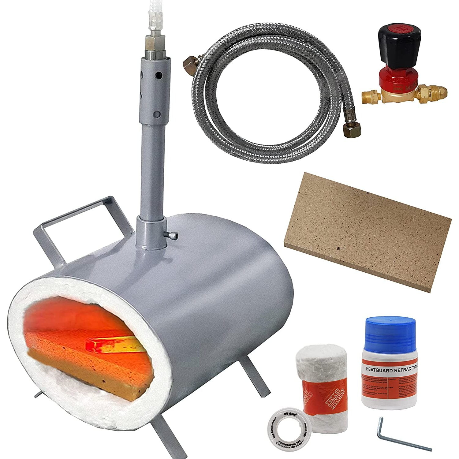 KUF - Propane Gas Forge Single Burner - Portable Blacksmithing Forge ...