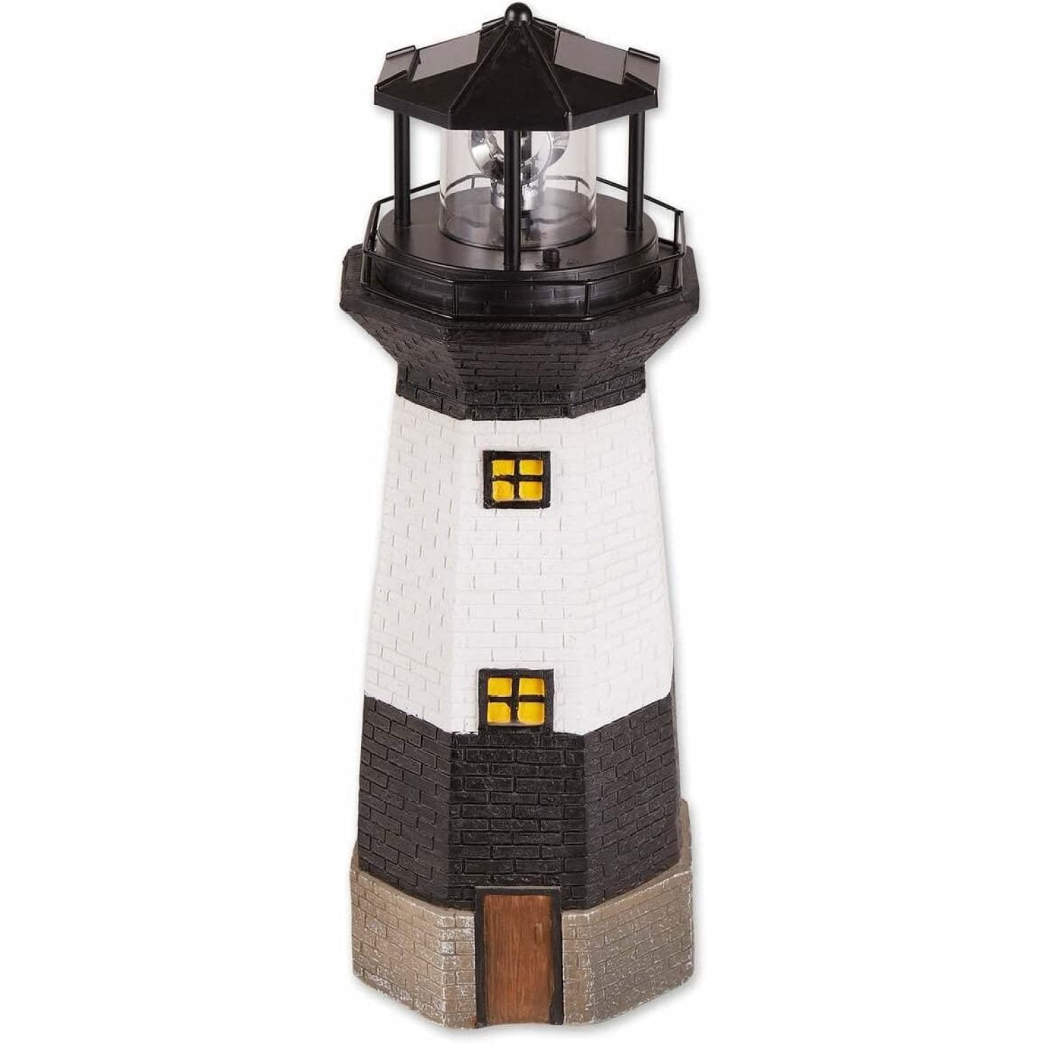 KUF Solar-Powered Garden Lighthouse with Spinning Light - Walmart.com