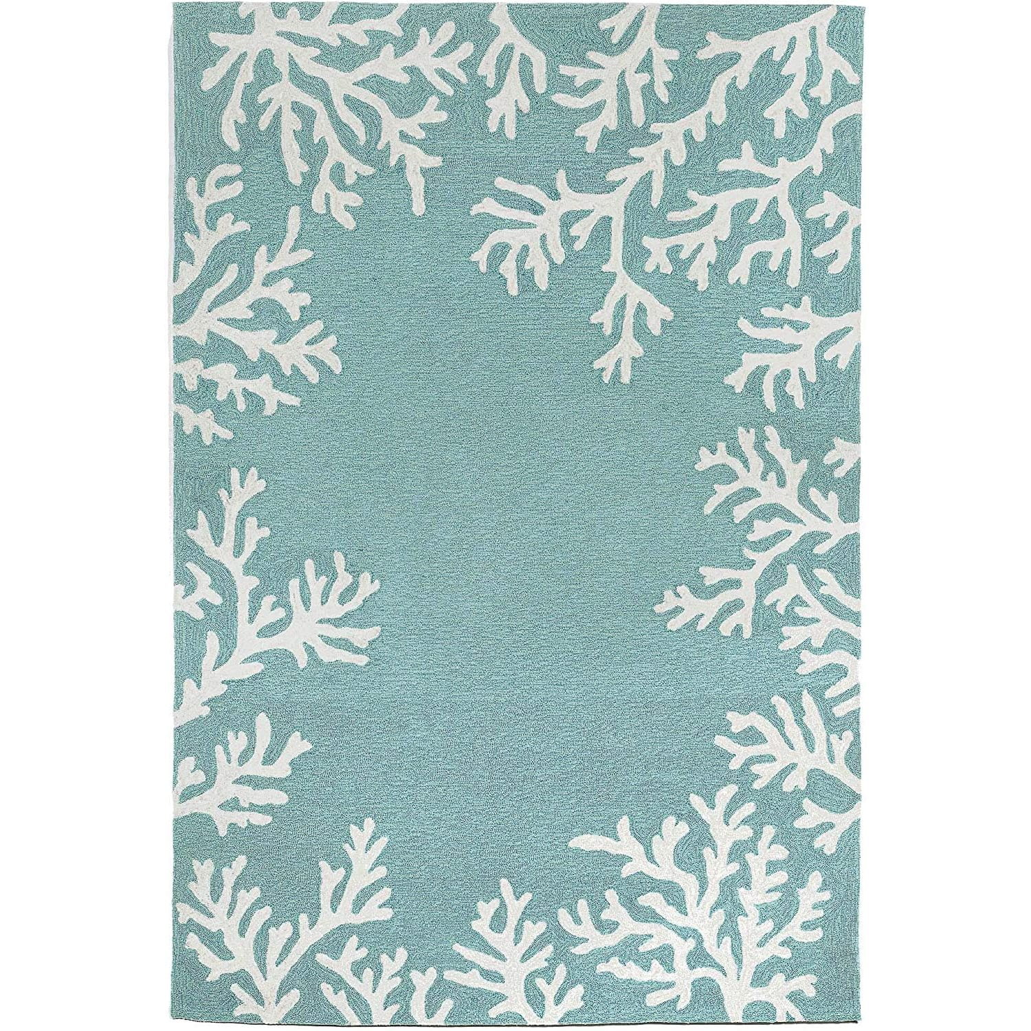 KUF Capri Indoor / Outdoor Rug - Nautical Rug, Coastal Beach Theme ...