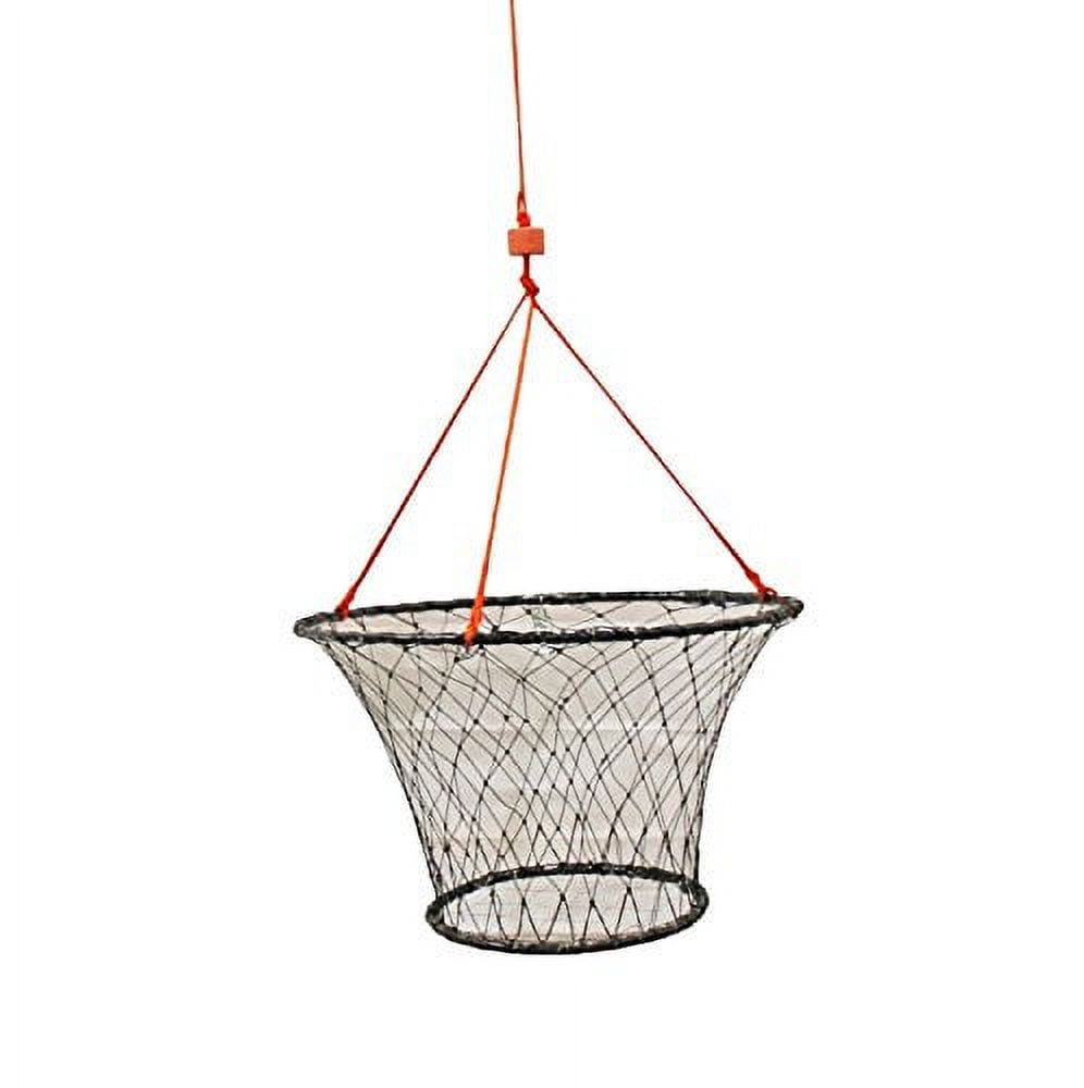 KUFA Rubber Wrapped Steel Ring Crab Trap (Size:ø30) with 50' Rope and ...