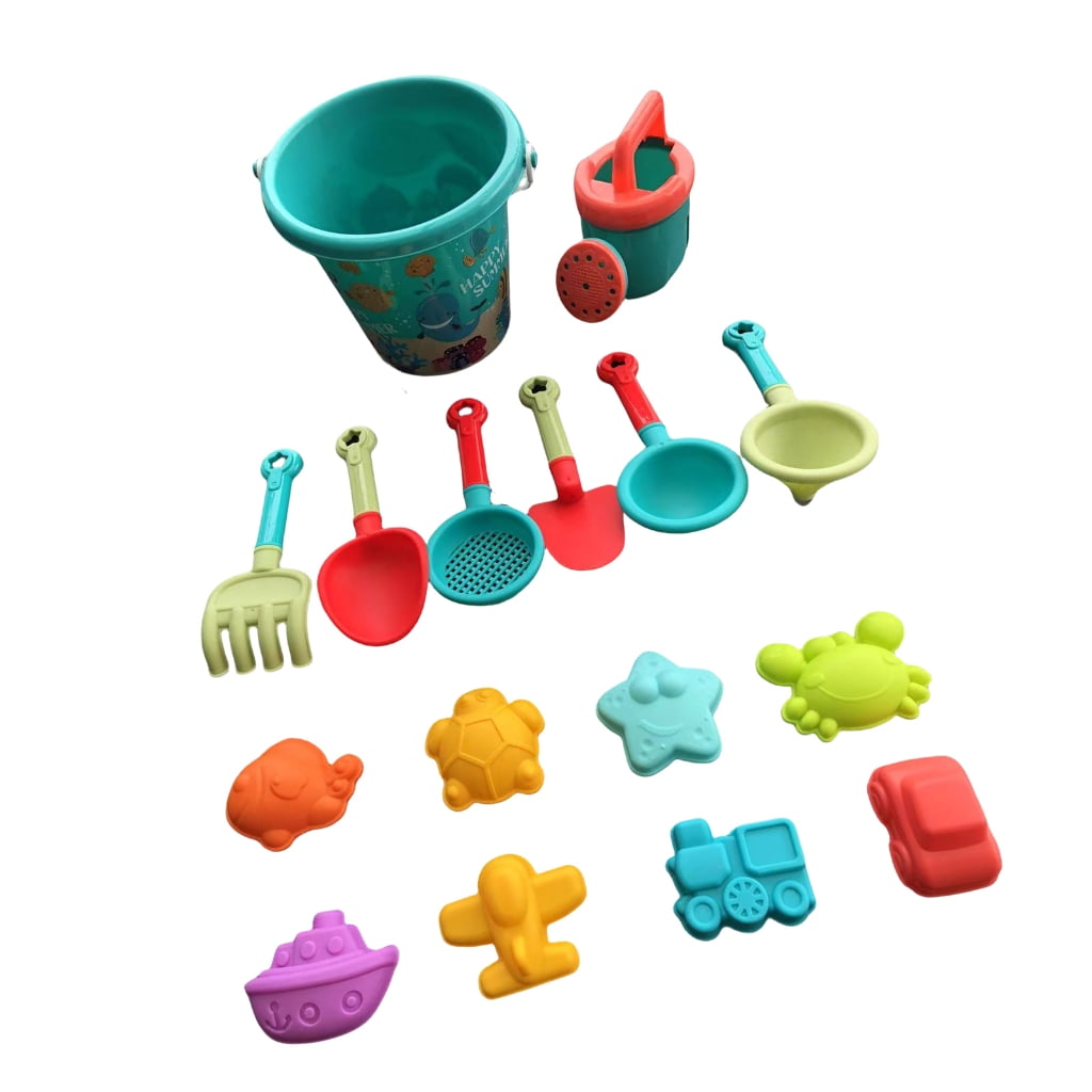 KUFptva 14/16PCS Sand Playset Toy for Boy and Girl with Beach Bucket ...