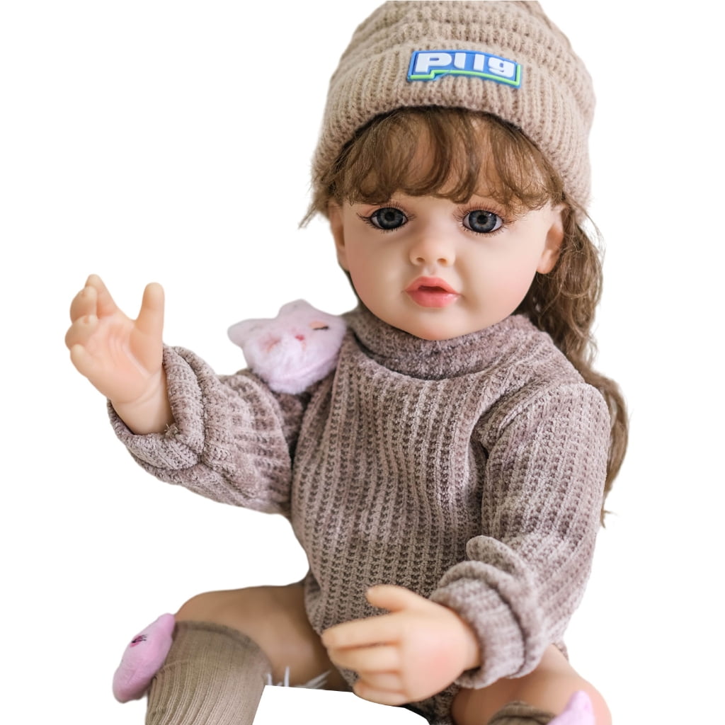 KUFptva 55cm Realistic Rebirth Doll Handmade Implanted Hair Simulation ...
