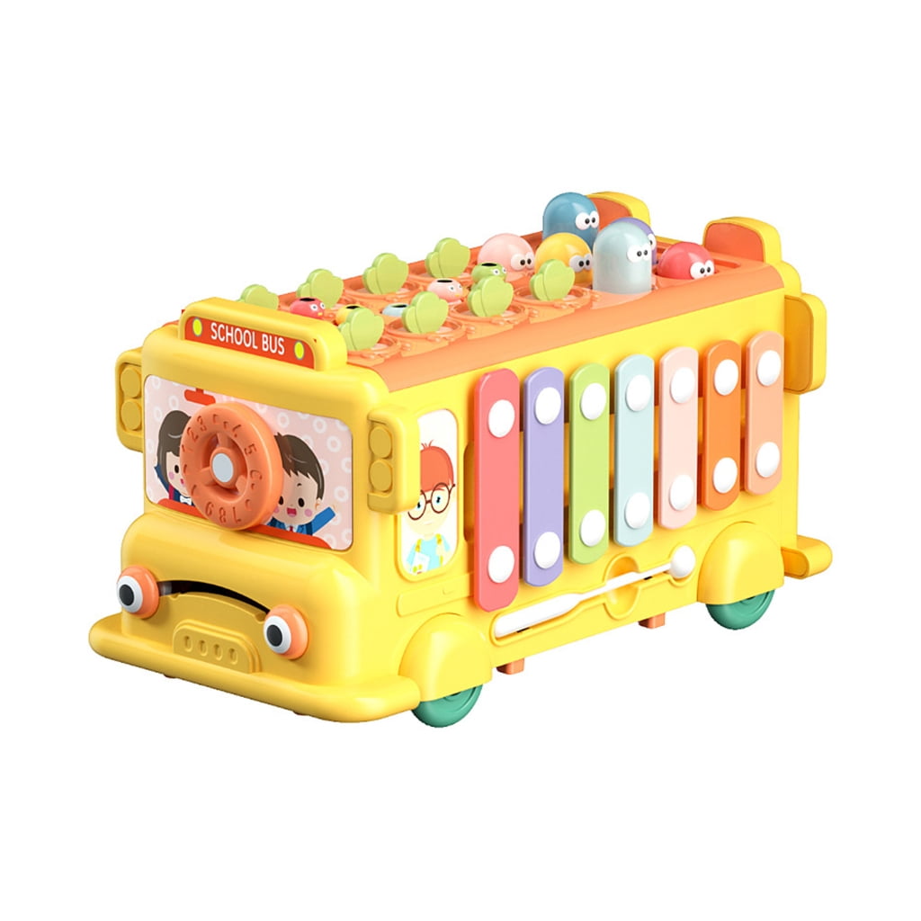 KUFptva 6-in-1 School Bus Plugging Toy for Kindergarten Brain ...