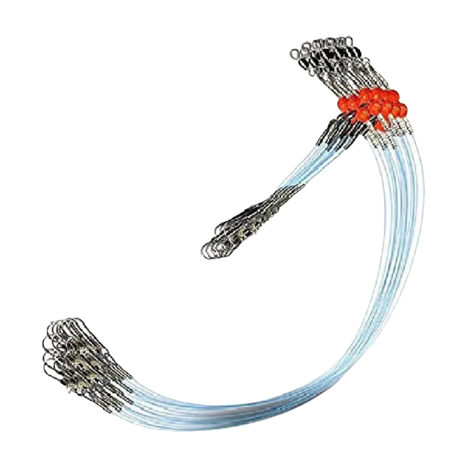 KUFptva 6Pcs Fishing Rigs Fishing Wire Leader Line Rigs with Swivels ...