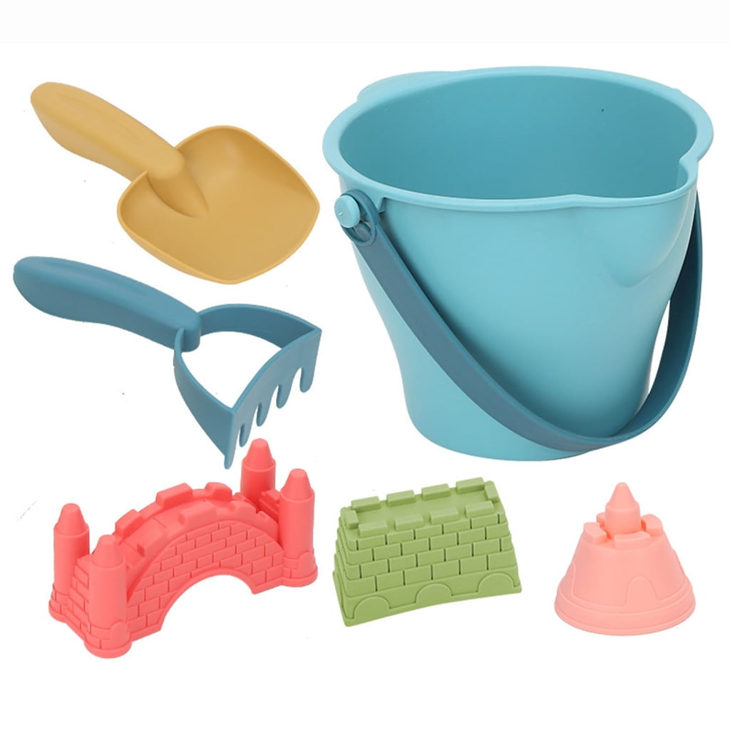 KUFptva 6pcs Summer Sand Bucket Seaside Toy Set Summer Sand Play Water ...