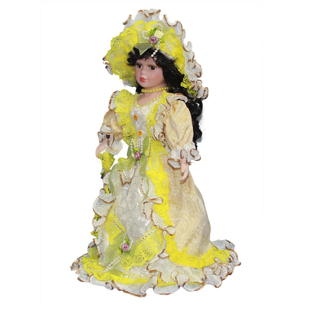 KUFptva Beautiful Triangel Doll Porcelain Doll Standing Model Delicate ...
