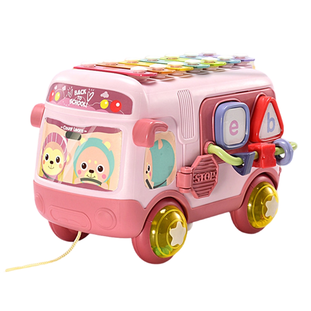 KUFptva Bus Shape Percussion Instruments Education Musical Xylophone ...