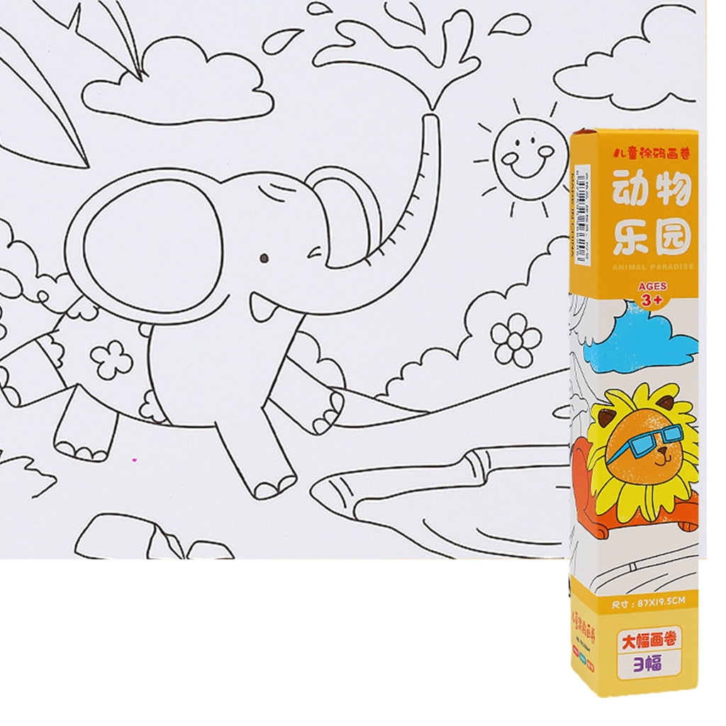 KUFptva Childrens Drawing Roll Cartoon Theme for Kids' Artistic Talents ...