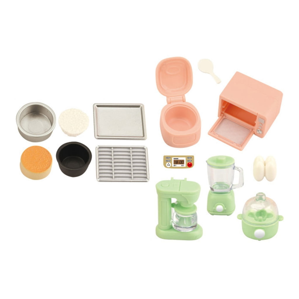 KUFptva Cooker Toy Set Figure Model Realistic Juicer Oven Dollhouse ...