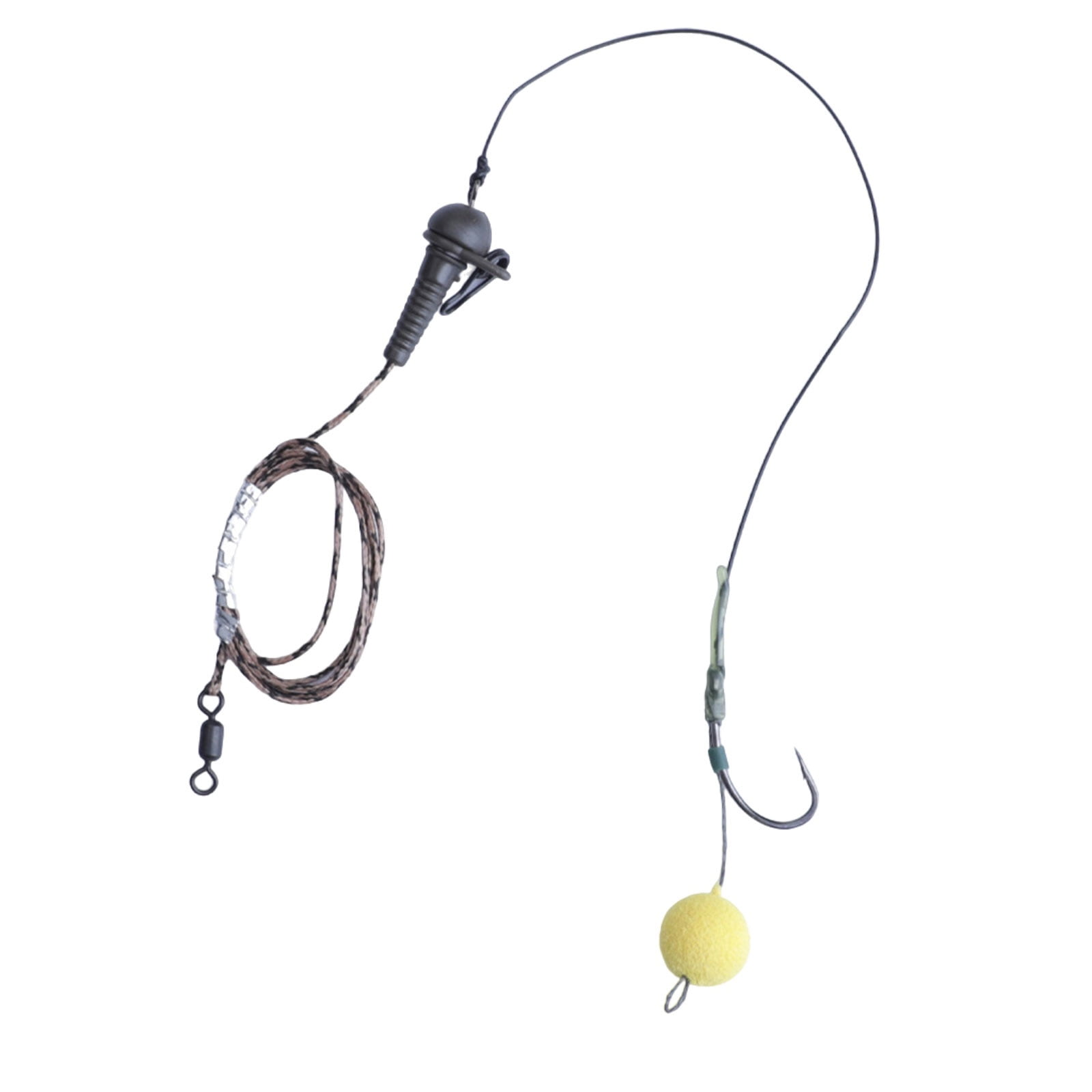 KUFptva Fishing Hair Boilie Rigging Kits Braided Line Baits Tool Braids Barbed Hook Rigging ...