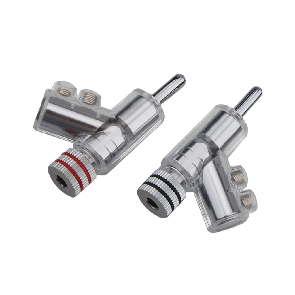 KUFptva Gold Finish Banana Plugs Speaker Cable Connectors Lockable for ...