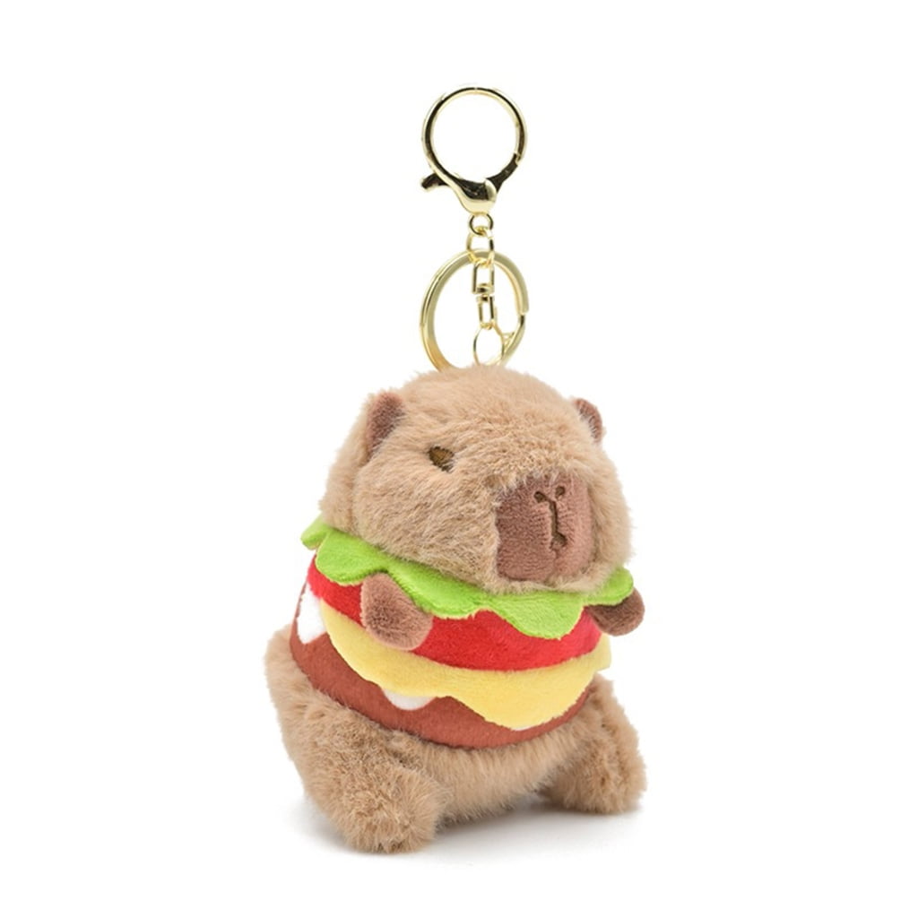 KUFptva Hamburger Capybara Pendant Cute Plush Cute Key Chain Backpacks ...