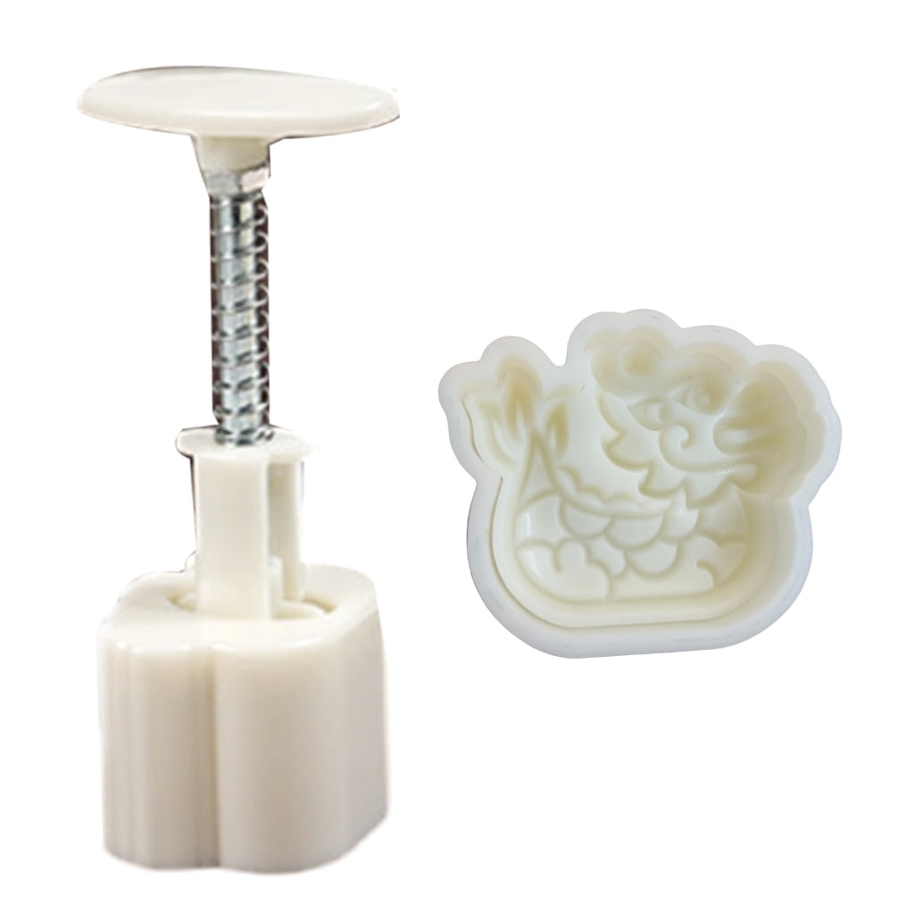 KUFptva Hand Pressed Mooncakes Mold Dragon Boats Green Bean Cake Mould ...