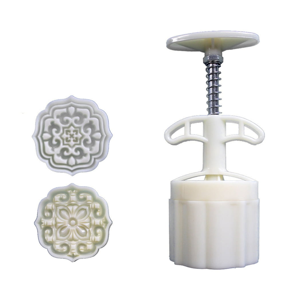 KUFptva Hand Pressed Mooncakes Mold Festival Dessert Molds Cookie Stamp ...
