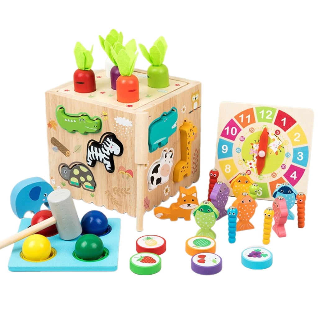 KUFptva Indoor Toddlers Pulling Radish Toy Logical Thinking Training ...