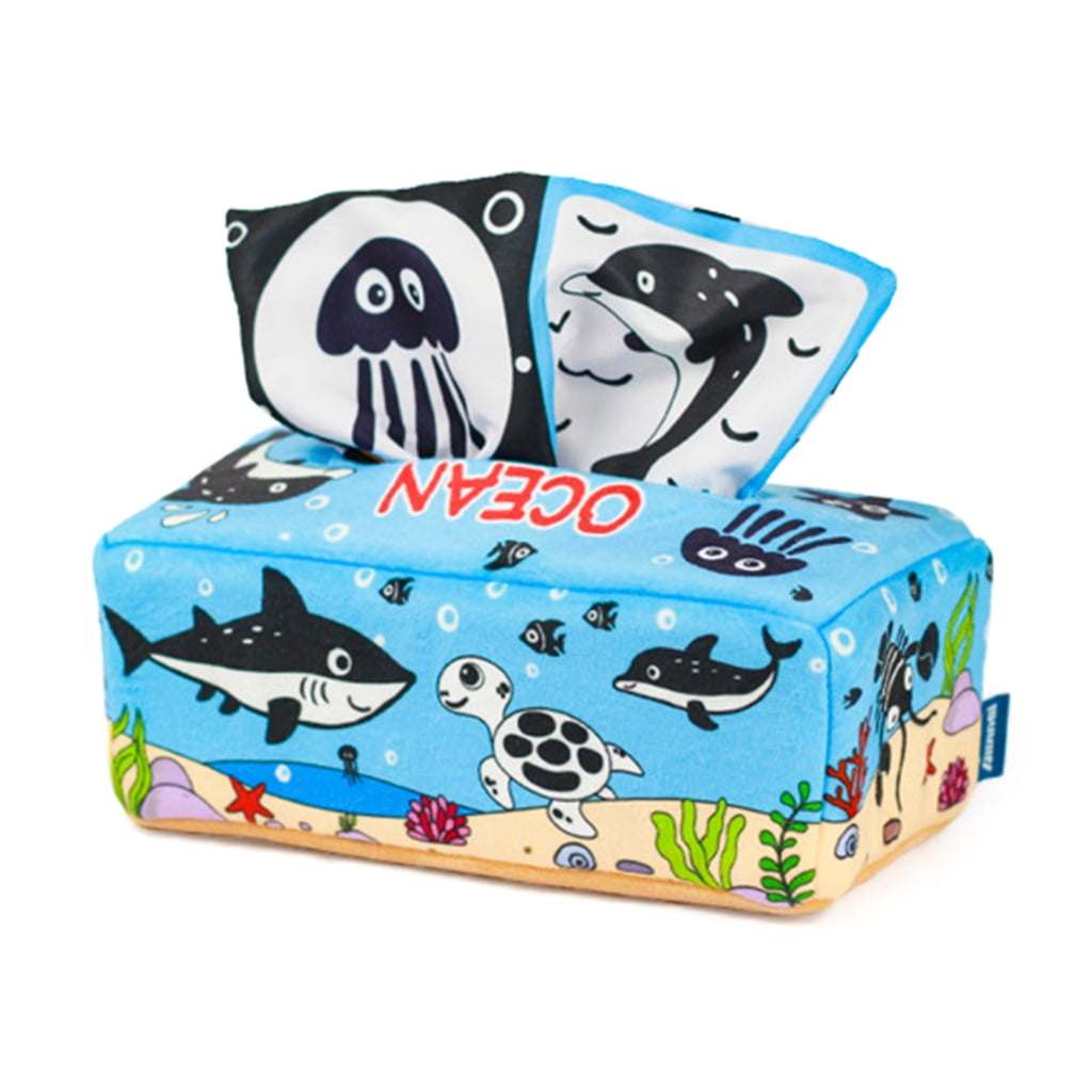 KUFptva Infant Tissue Box Toy Babies Toddlers Sensory Pull Toy ...