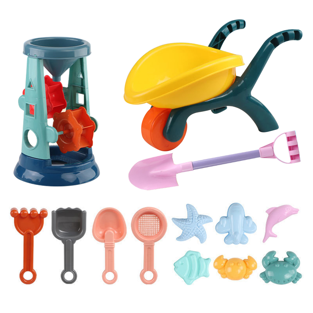 KUFptva Kids Beach Sand Boxes Set Shovel Stacking Water Games Tool Fun ...