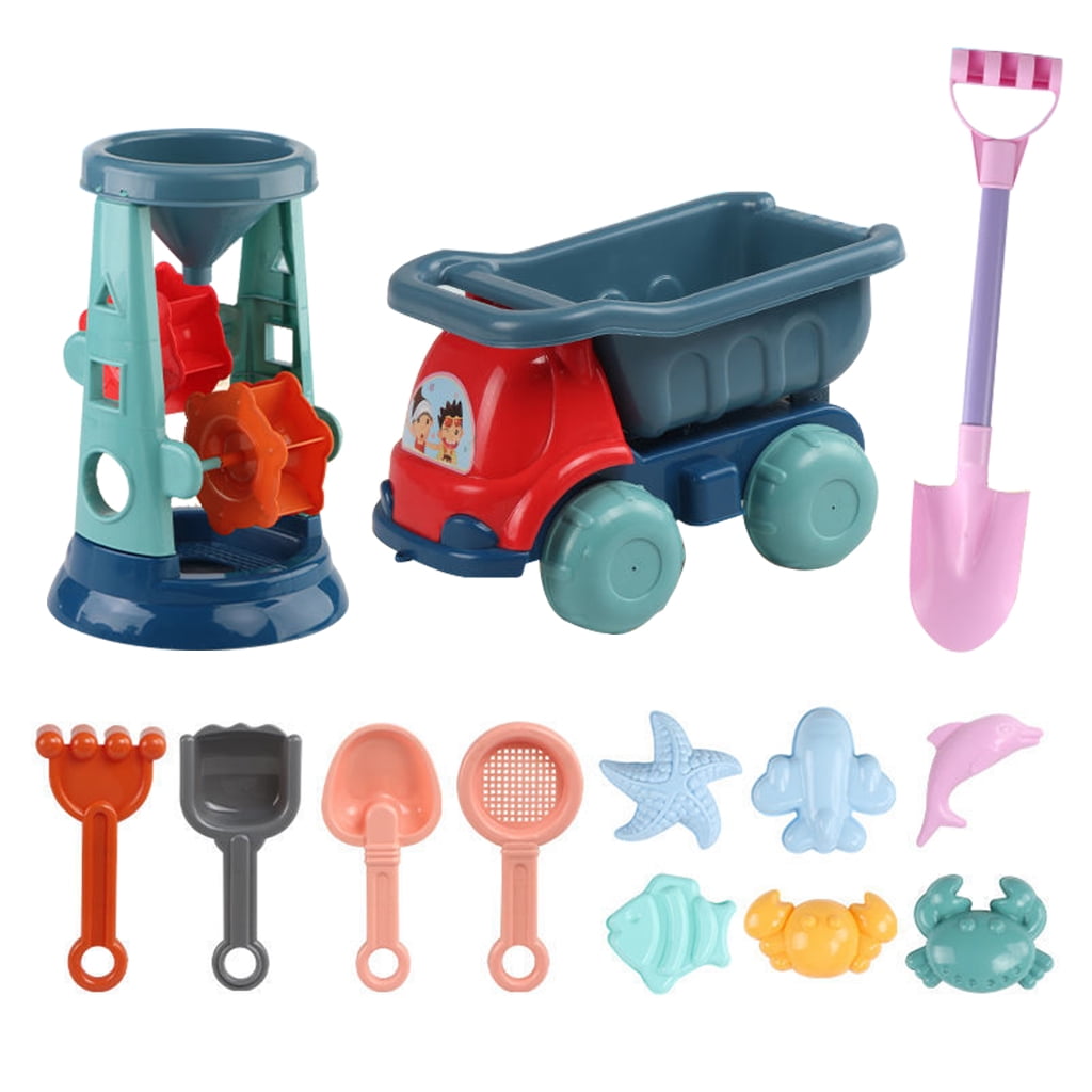 KUFptva Kids Beach Sand Boxes Set Shovel Stacking Water Games Tool Fun ...