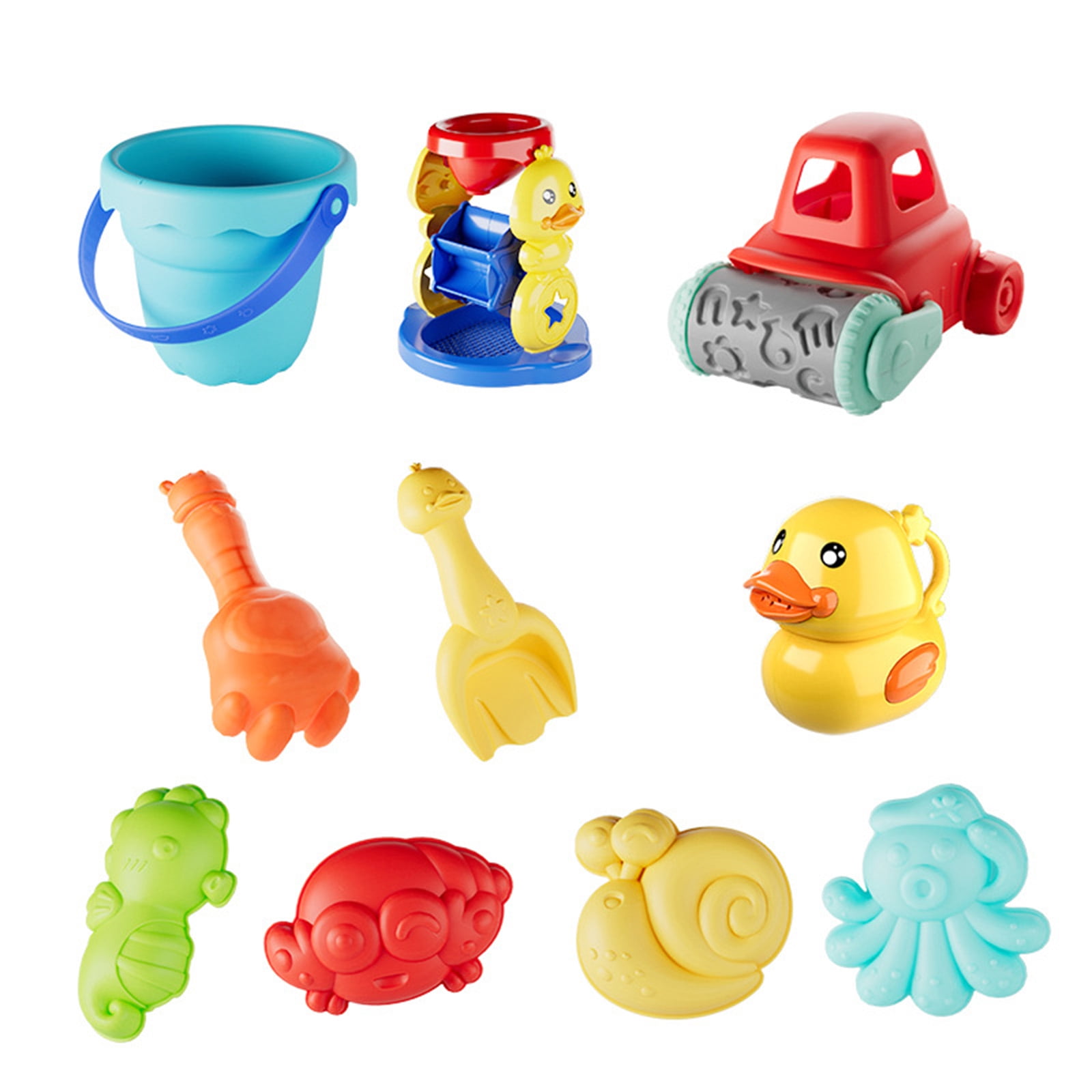 KUFptva Kids Beach Sand Bucket Set Shovel Stacking Water Games Tool Fun ...