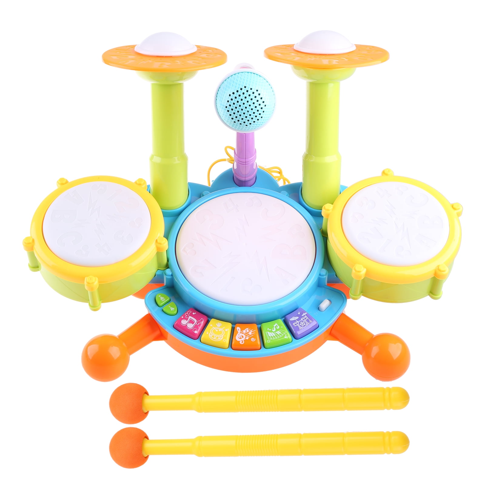 KUFptva Kids Drum Set Musical Instrument Drum Set for Toddlers 1-3 ...