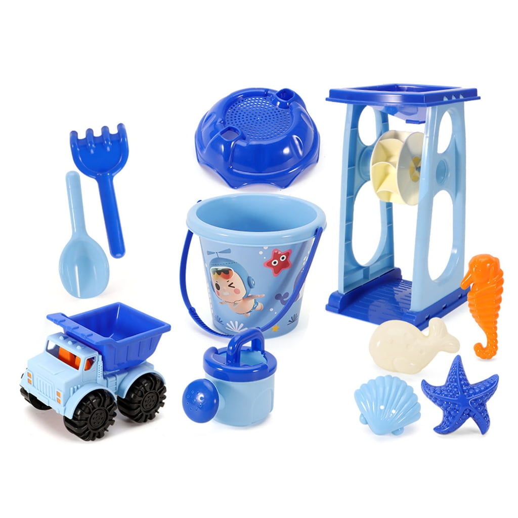 KUFptva Kids Sandbox Toy Set 11Pieces with Watering Can Bucket and ...