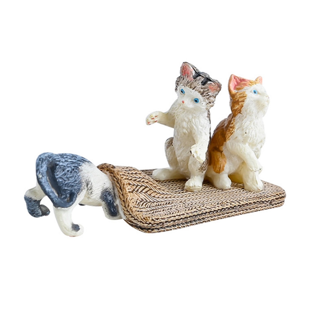 KUFptva Kitten Statue Desk Ornaments Display Widgets Siamese Cat ...