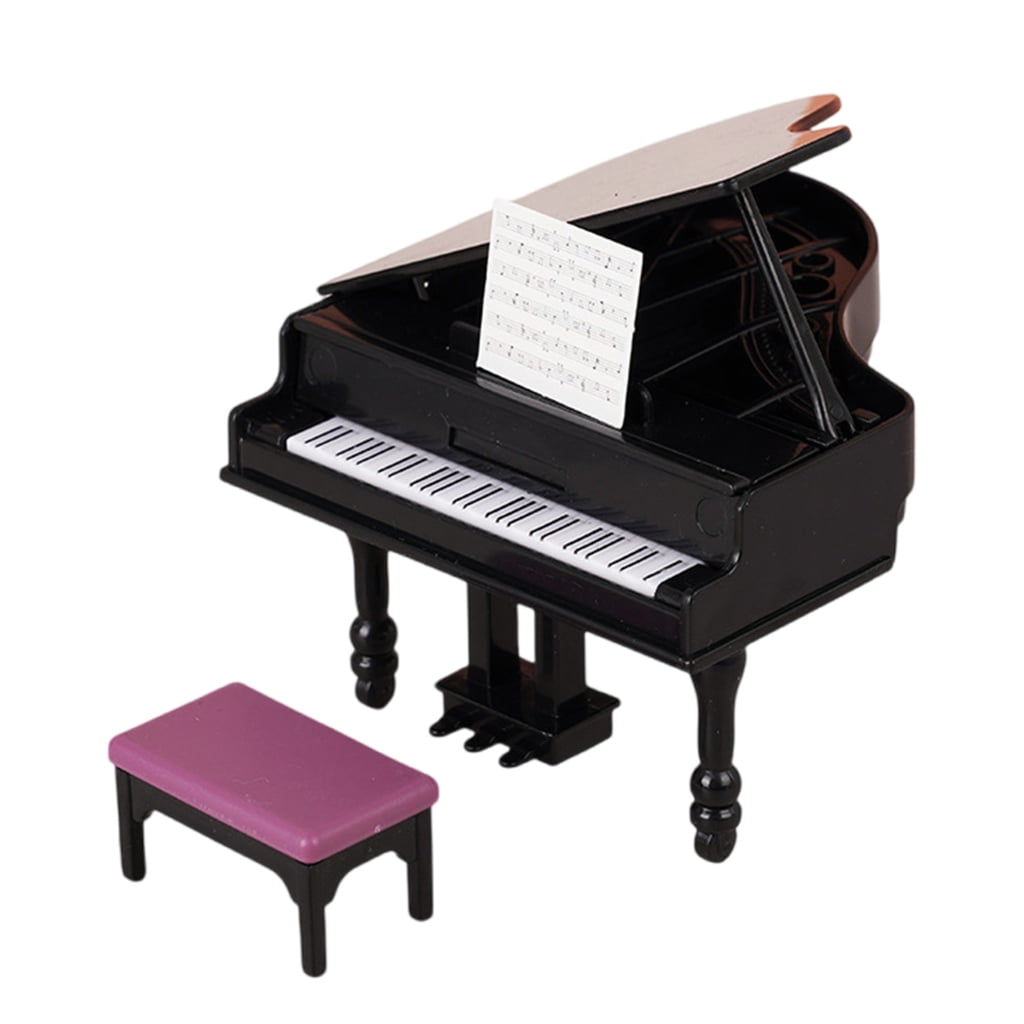 KUFptva Piano Toy Figure Model Realistic Vintage Instrument Dollhouses ...