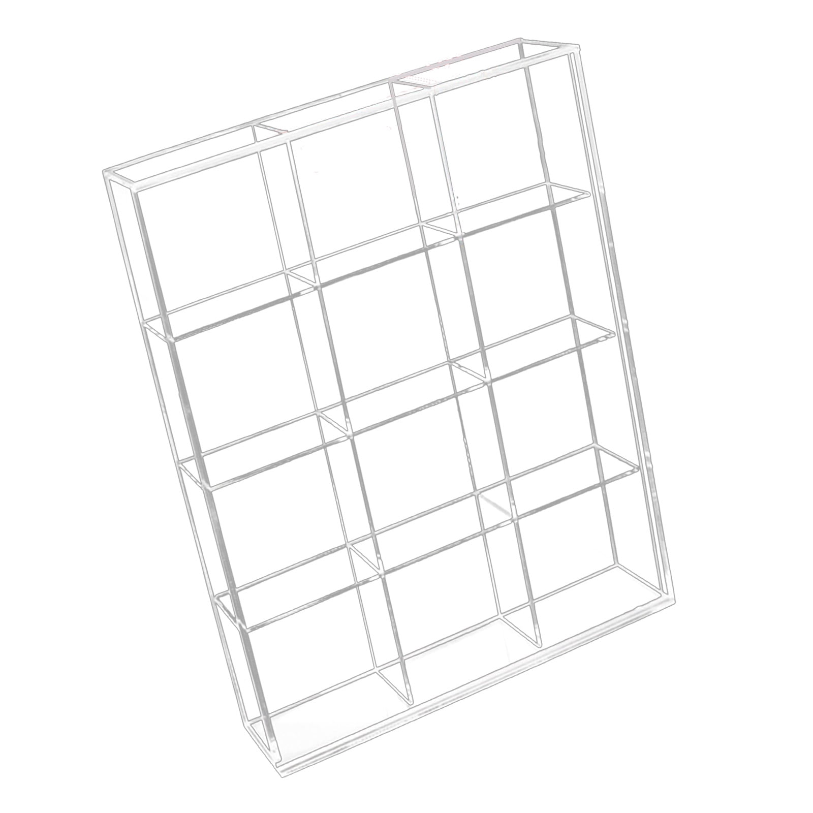 KUFptva Portable Acrylic Badge Display Case with Compartments High ...
