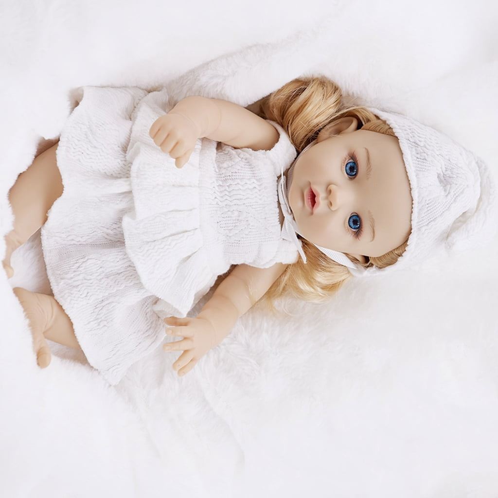 KUFptva Realistic Vinyls Girl Doll 12inch with Hat Dress for Kids Play ...