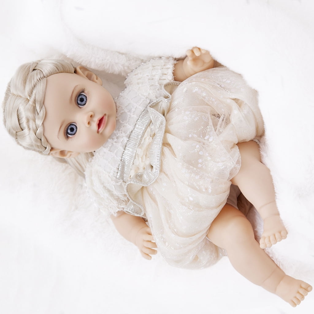 KUFptva Realistic Vinyls Girl Doll 14inch with Beautiful Dress for Kids ...