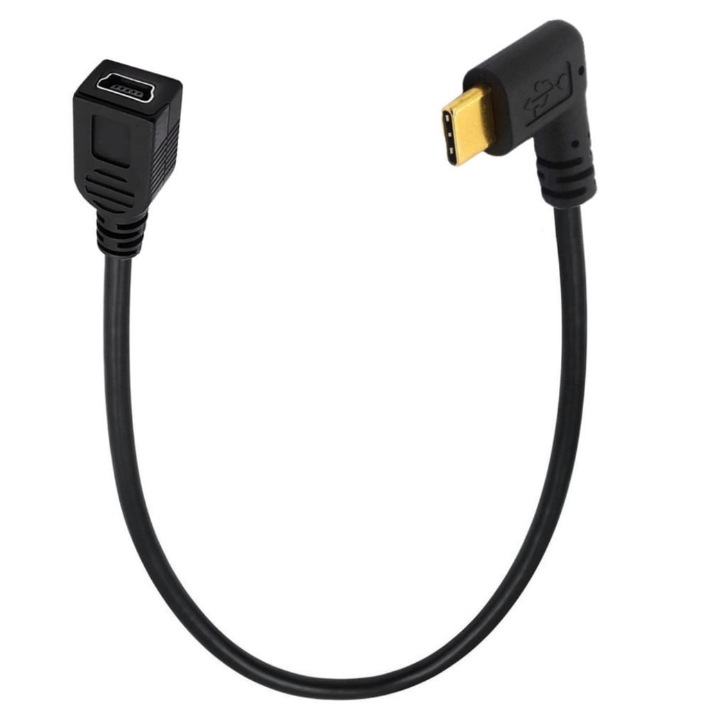 KUFptva USB C to Mini 5Pin USB Adapter Cable 90 Degree Data Transfer ...