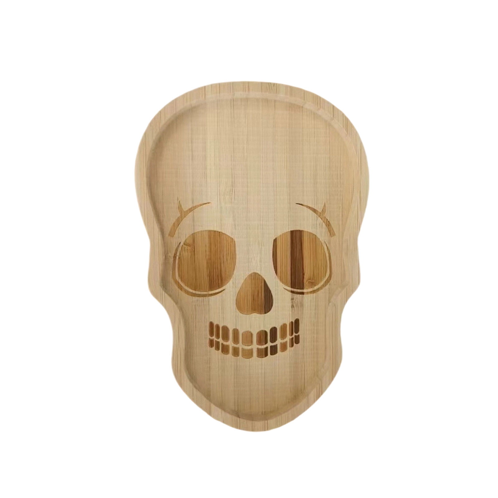 KUHBRCA Halloween Wooden Serving Platter Skeleton Shape Serving Tray ...