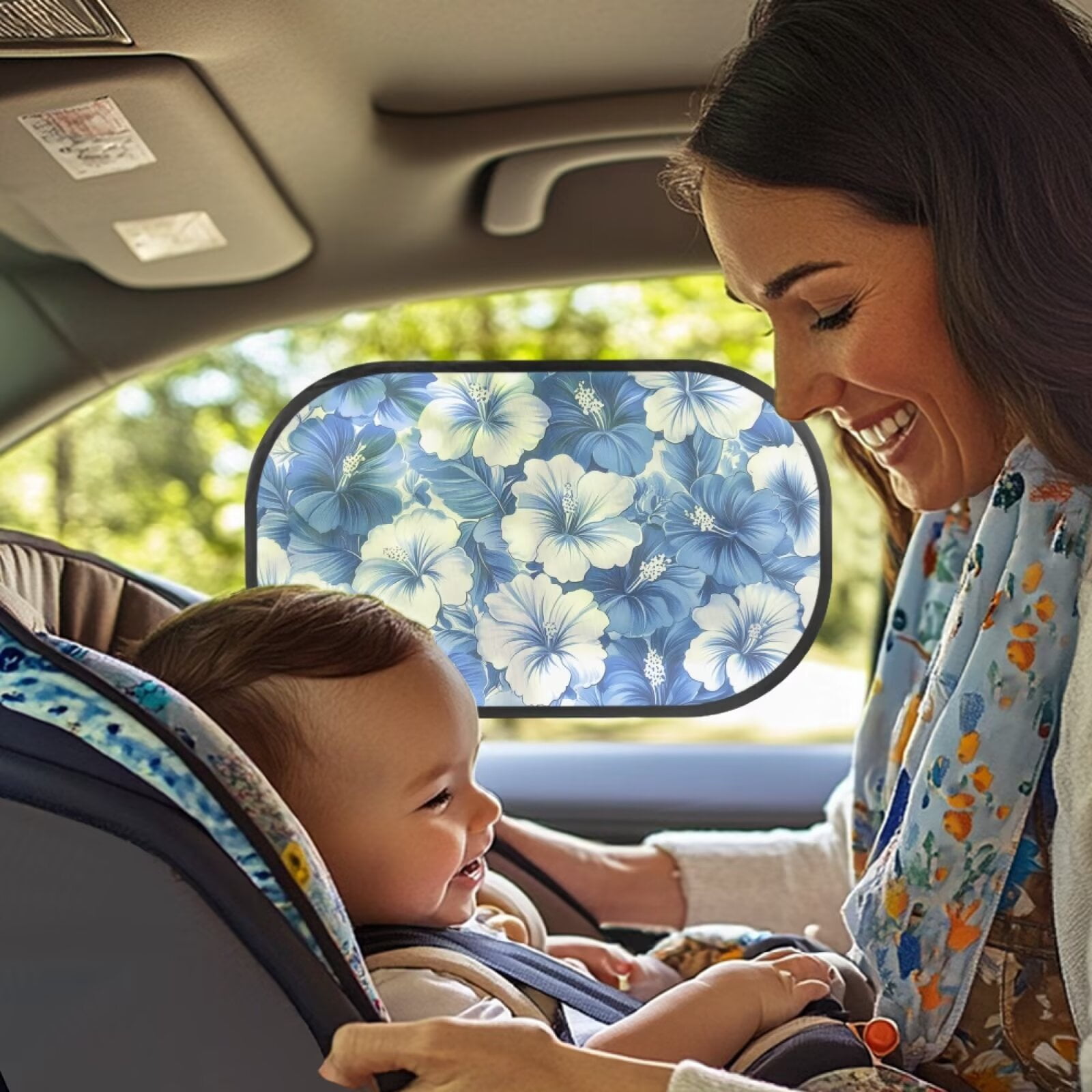 KUIFORTI 2 Pack Car Window Shades for Baby, Cling Sun Shade Blocker ...