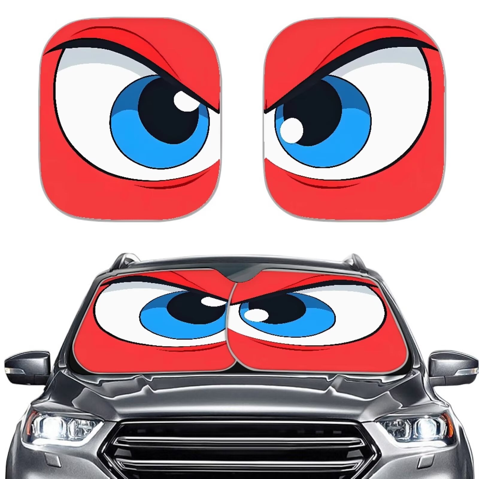 Customer reviews for KUIFORTI Angry Eyes Windshield Sun Shade Funny Car ...