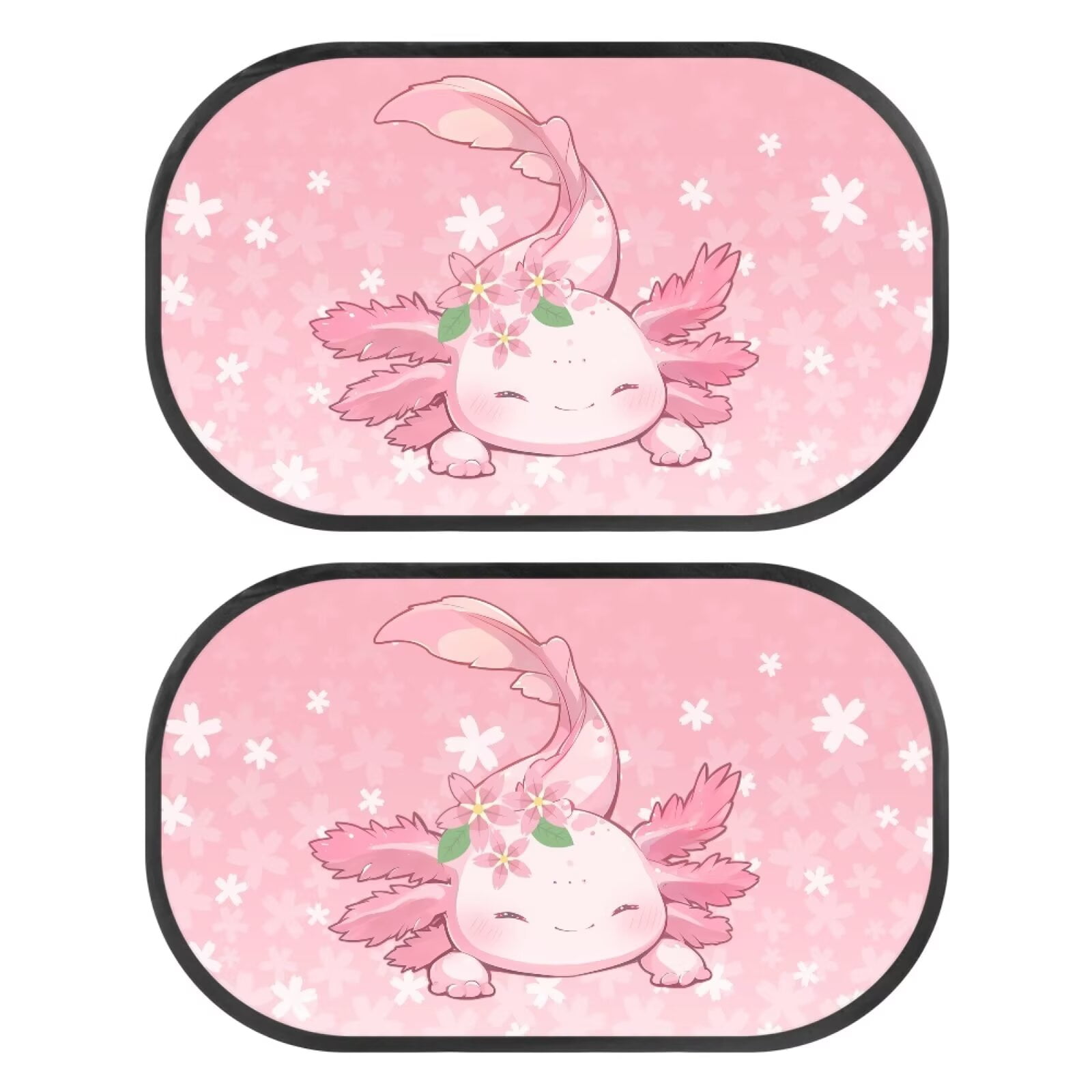 KUIFORTI Baby Car Window Shade (2 Pack) Cute Axolotl Car Window Sun ...