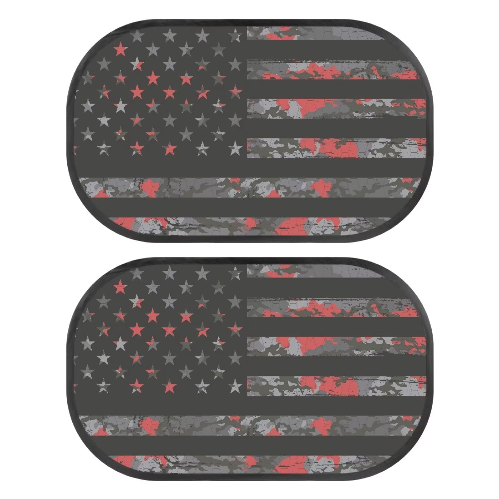 KUIFORTI Black American Flag Car Window Shades for Baby, 20.47"x12.59 ...
