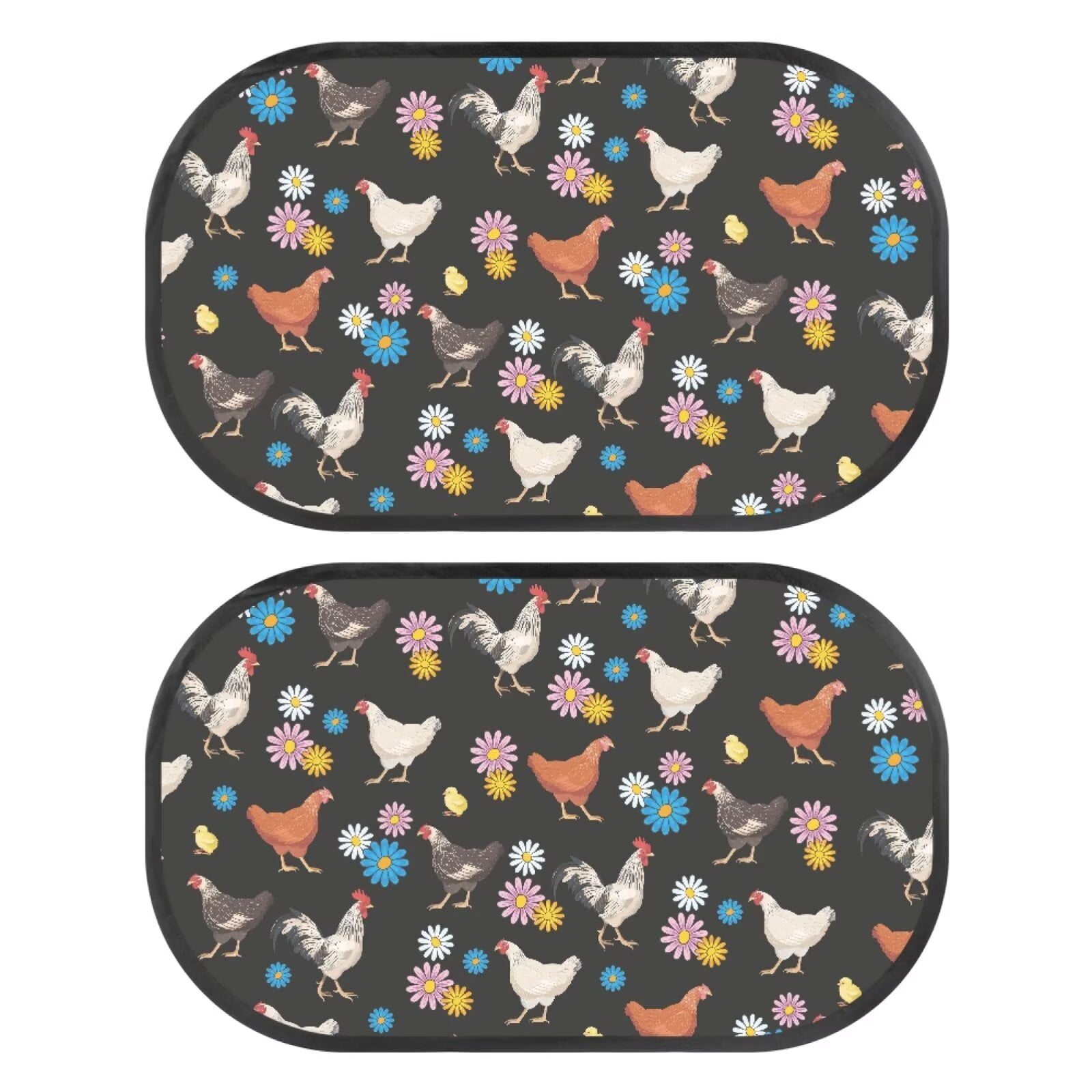 KUIFORTI Boho Chicken Car Window Shade for Side Window (2Pack), Cling ...