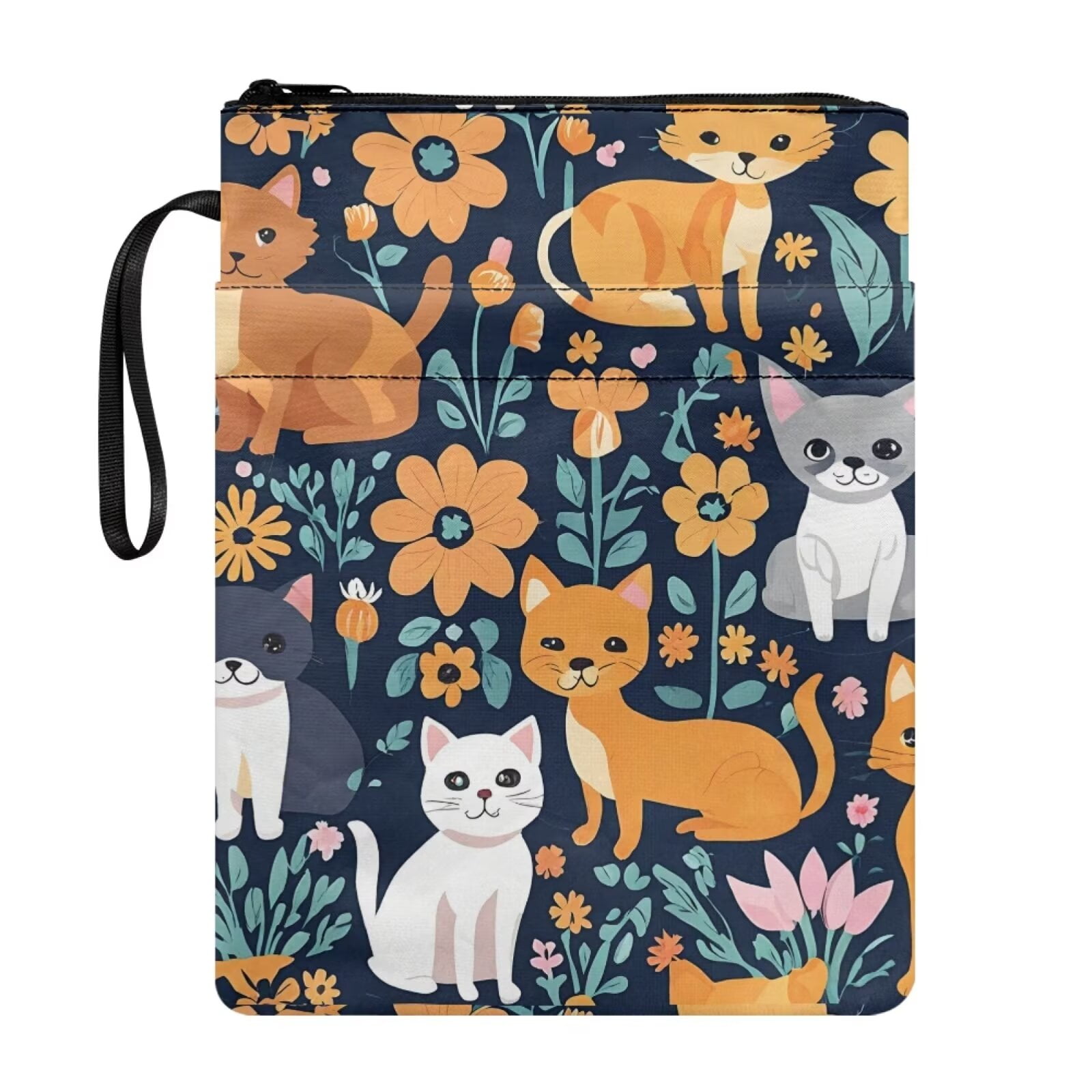KUIFORTI Book Sleeve Cute Cat Book Covers for Hardcover Large Book ...