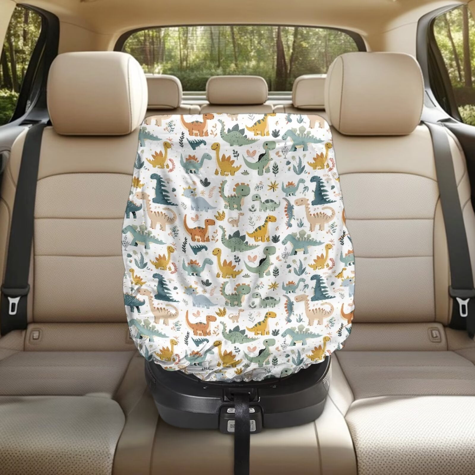 KUIFORTI Car Seat Sun Shade Cover, Dinosaur Car Seat Covers for Babies ...