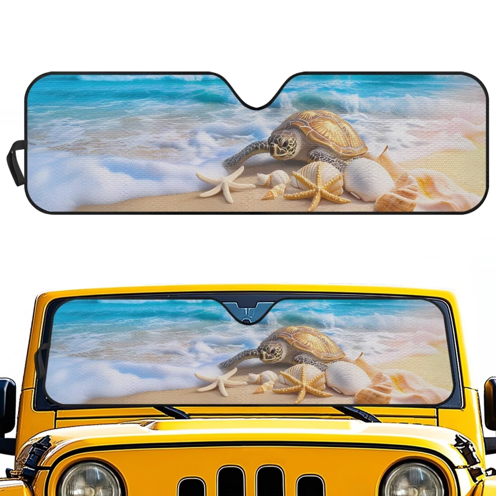 KUIFORTI Car Sun Shade Windshield Foldable Sun Visor for Jeep Wrangler ...