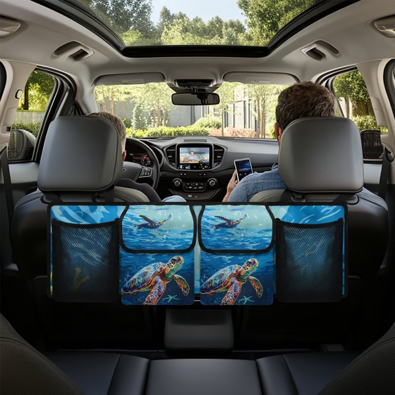 KUIFORTI Car Trunk Organizer, Sea Turtle Car Organizers and Storage ...