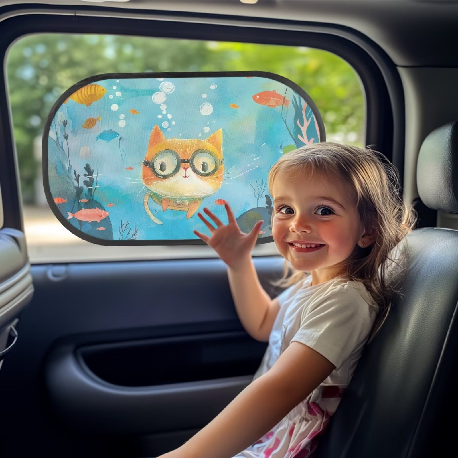 KUIFORTI Car Window Shades for Baby - 2 Pack Foldable Side Window ...