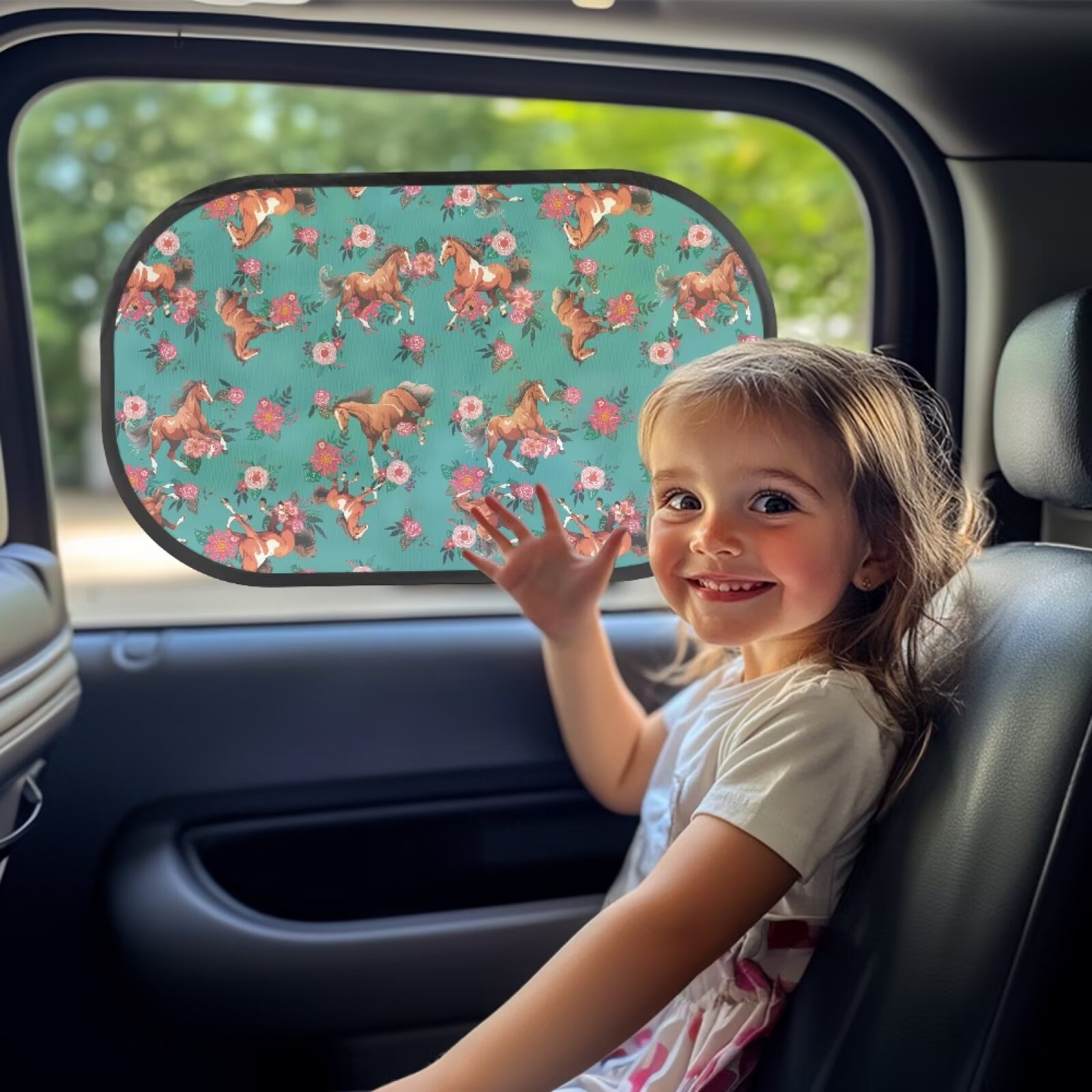 KUIFORTI Car Window Shades for Baby - 2 Pack Foldable Side Window ...